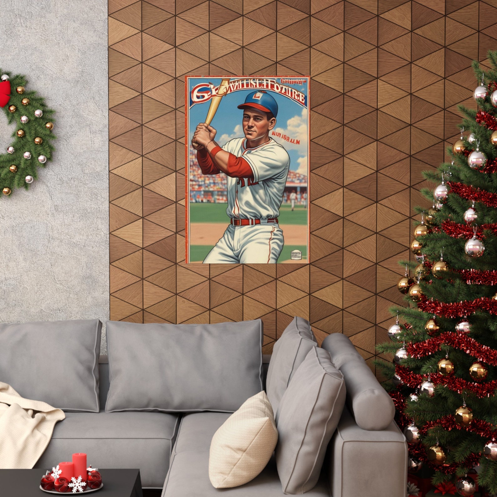 Vintage Baseball Trading Card Poster - Classic Sports Memorabilia Print ...