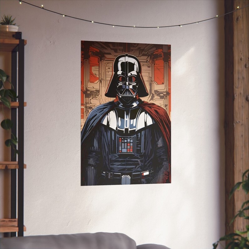 Epic Darth Vader 24x36 Cel Shaded Poster - Iconic Star Wars Artwork - Etsy