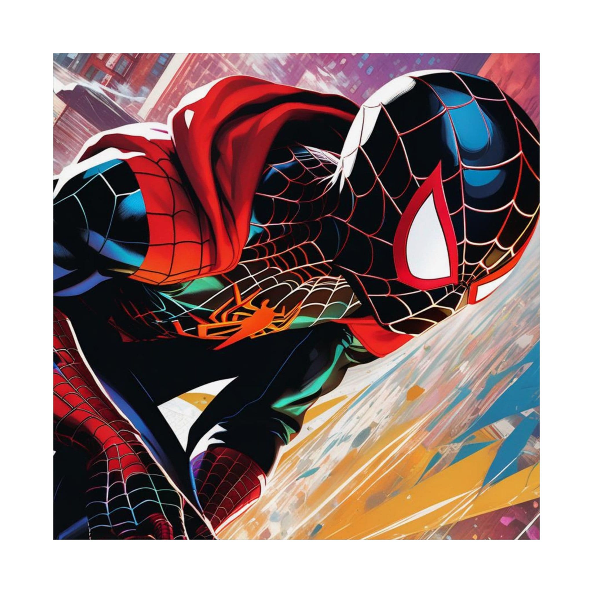 Miles Morales Overlooking City Poster - Striking Spider-man Art Print ...