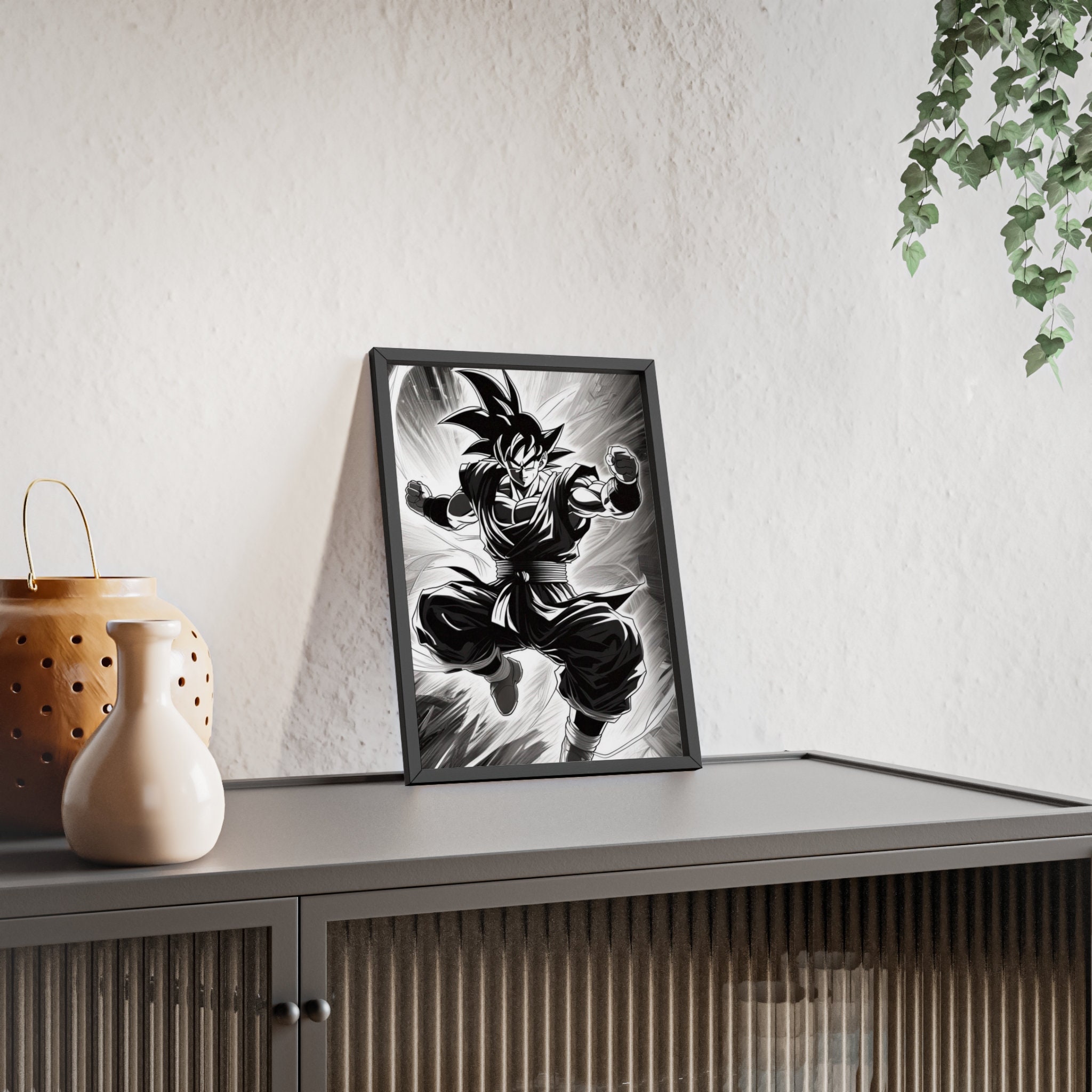 Dragon Ball Goku Powering up Wall Art/ Poster - Etsy
