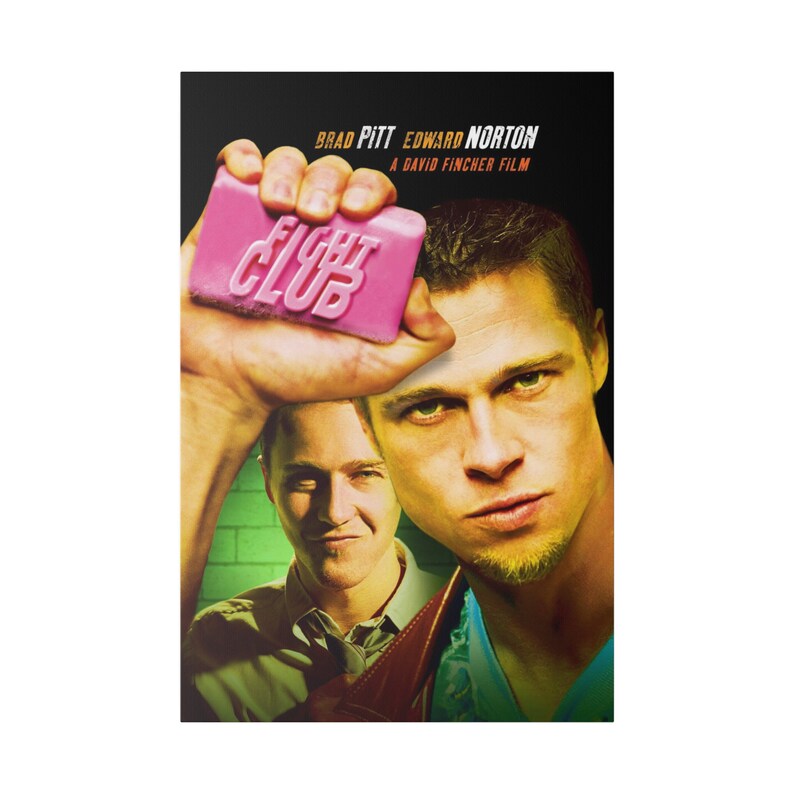 Fight Club Movie Poster Custom Canvas Wall Print - Etsy
