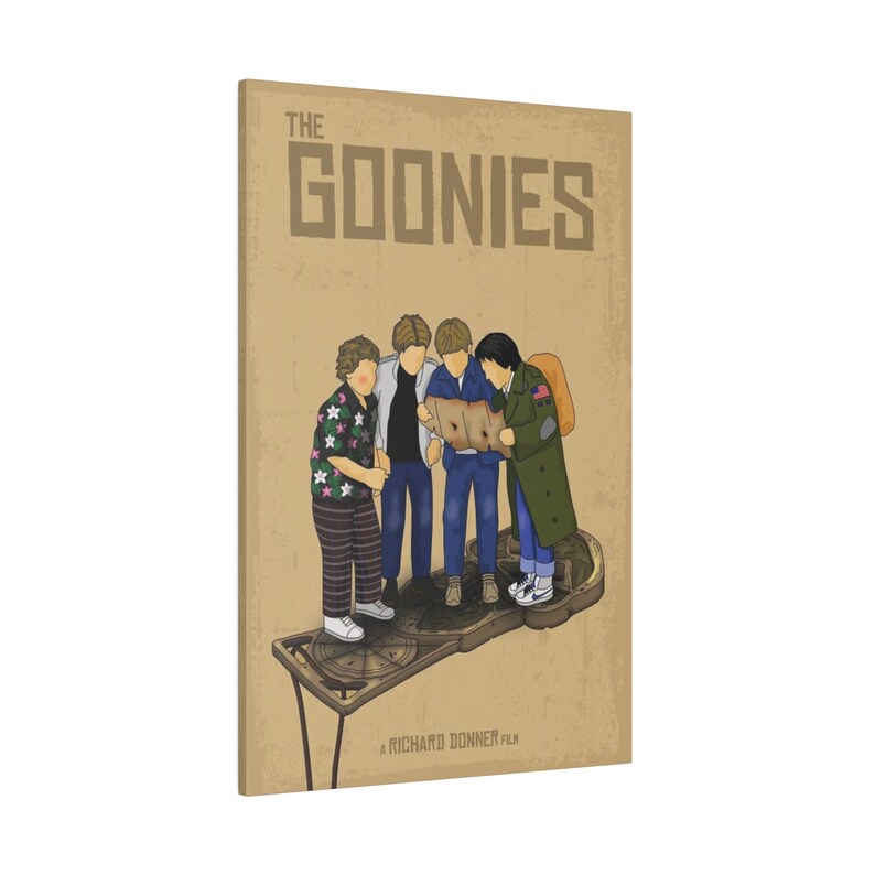 The Goonies Abstract Animated Poster Custom Canvas Wall Print - Etsy
