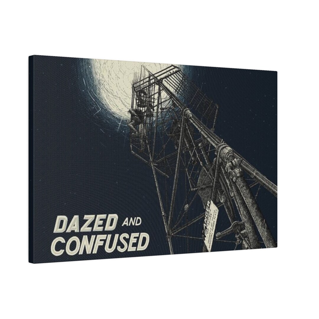 Dazed and Confused Moon Tower Custom Canvas Wall Print - Etsy