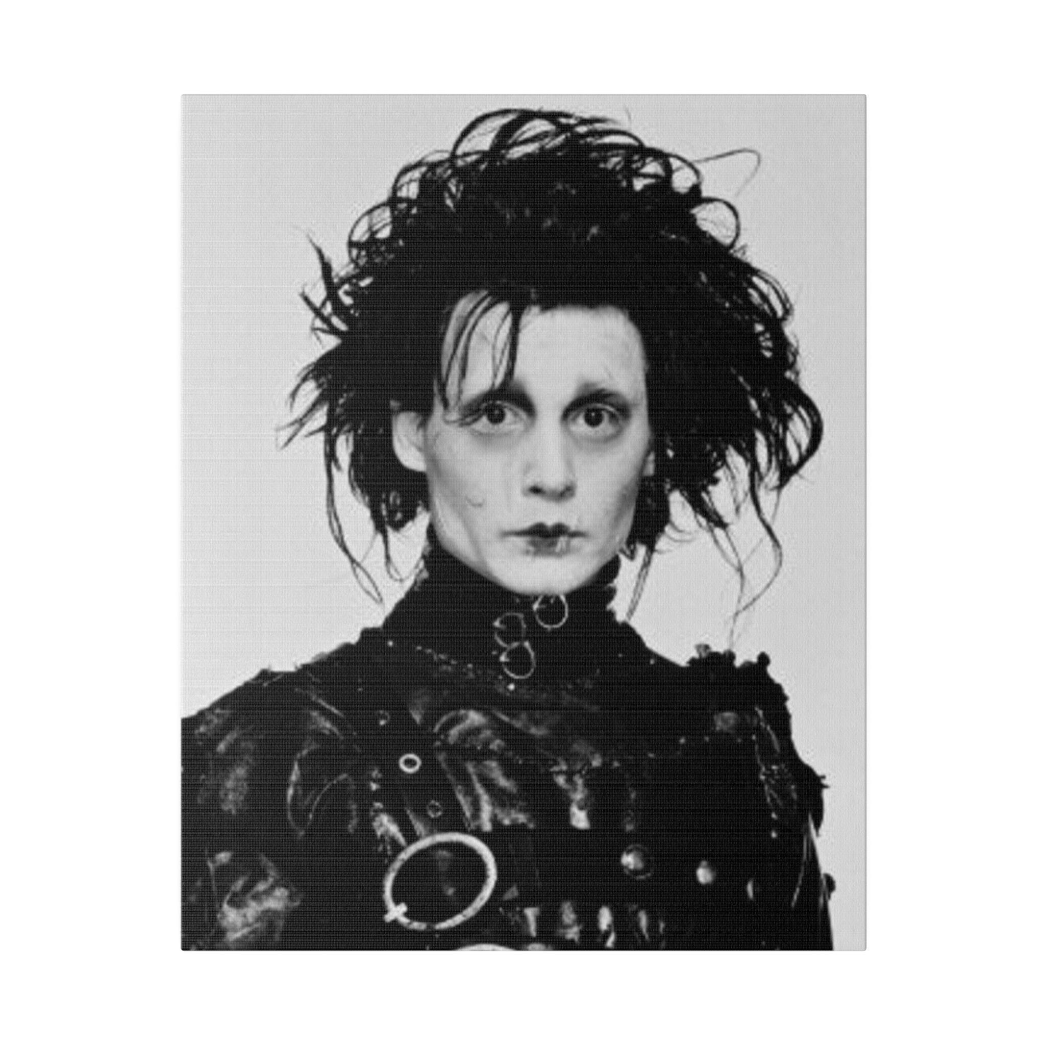 Edward Scissorhands B/W Photo Custom Canvas Wall Print - Etsy