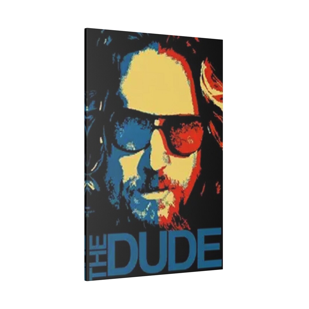 The Big Lebowski the Dude Abstract Poster Custom Canvas Wall Print - Etsy