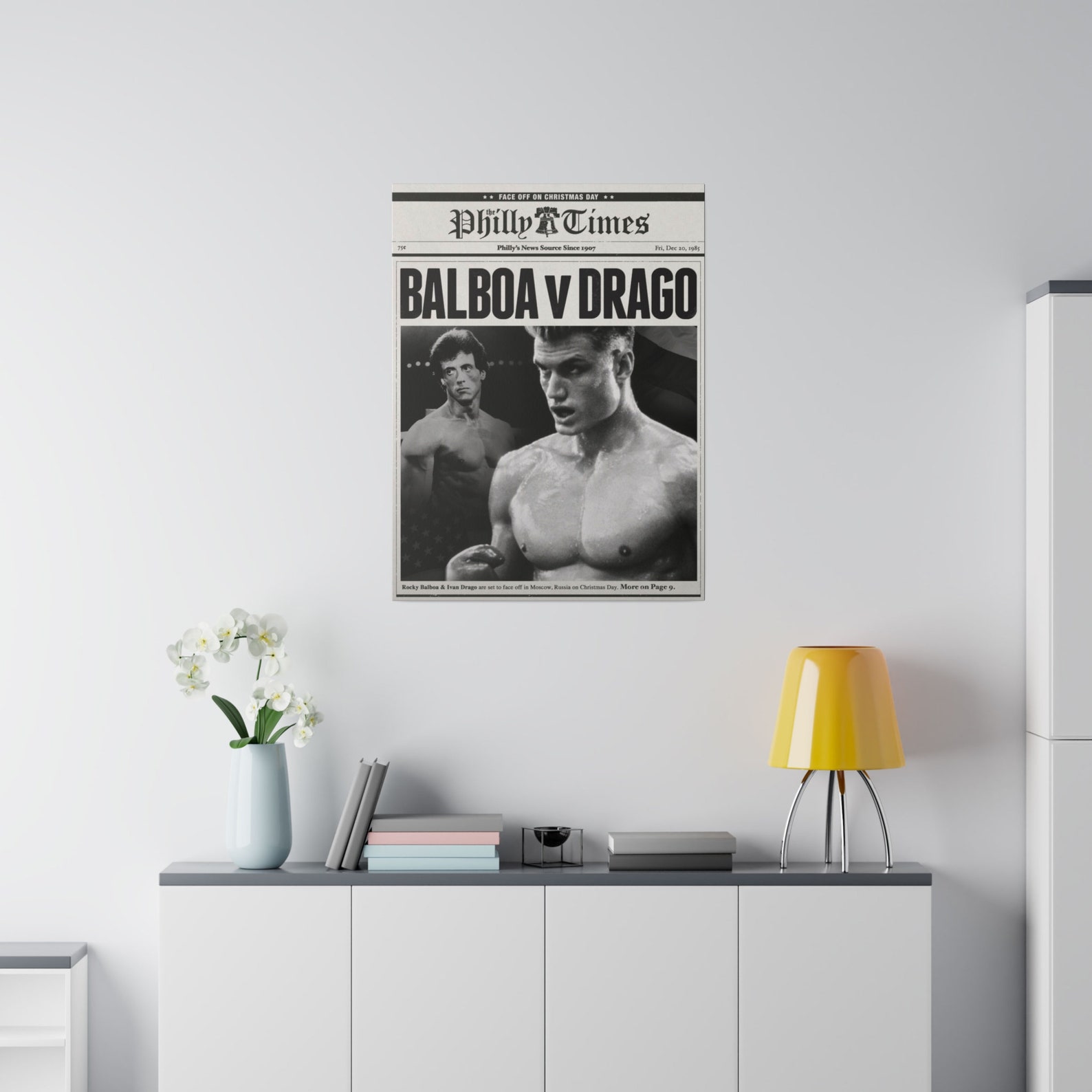 Rocky Vs. Ivan Drago Newspaper Poster Custom Canvas Wall Print - Etsy
