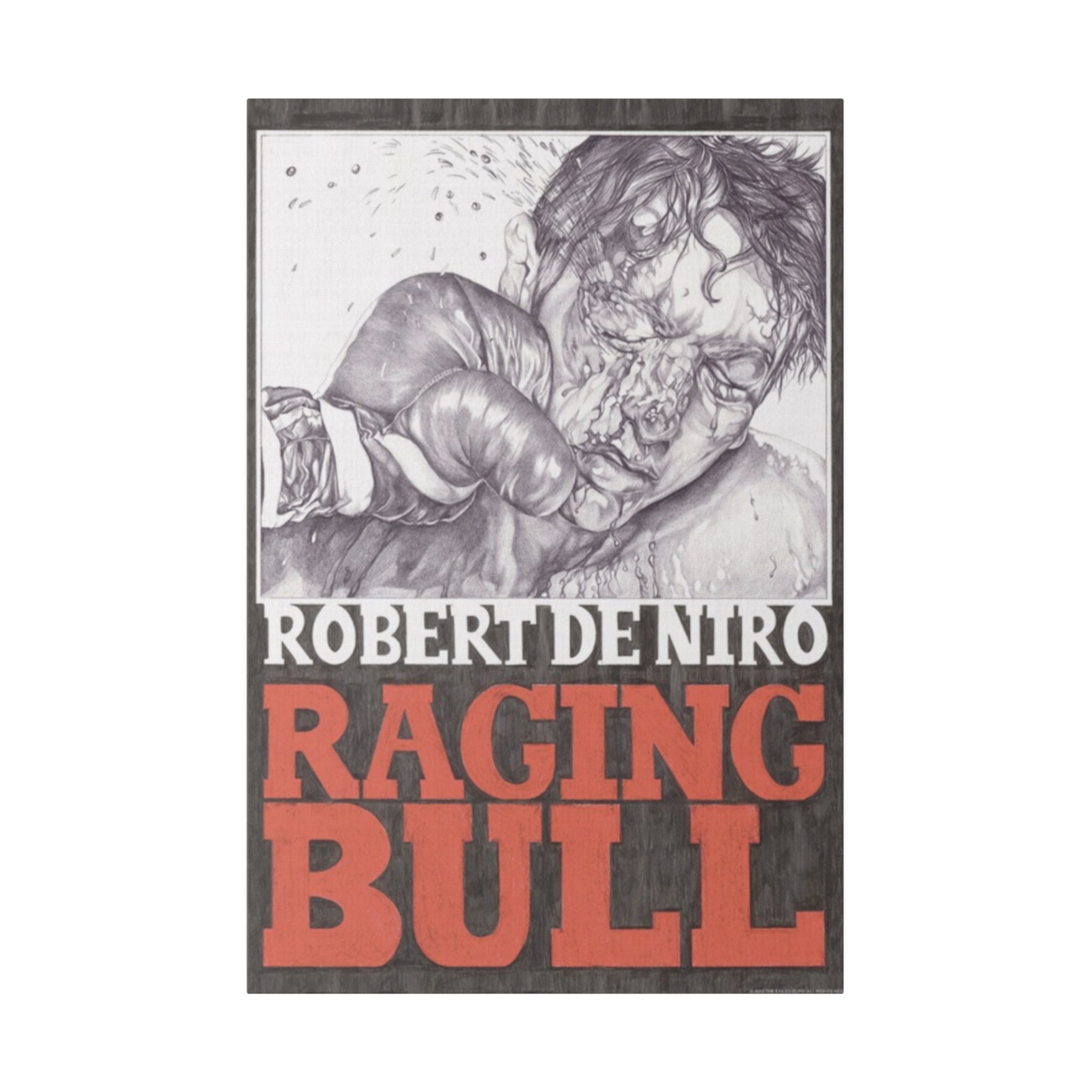 Raging Bull Sketched Poster Custom Canvas Wall Print - Etsy