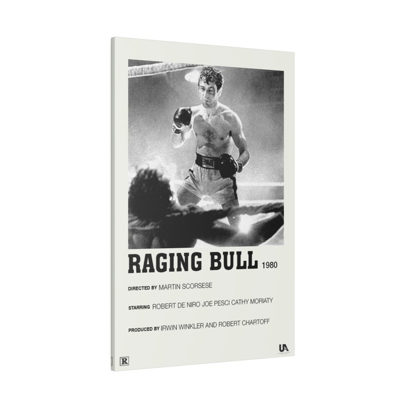 Raging Bull Minimalist Movie Poster Custom Canvas Wall Print - Etsy