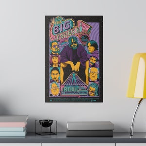 The Big Lebowski Neon Movie Poster Custom Canvas Wall Print - Etsy