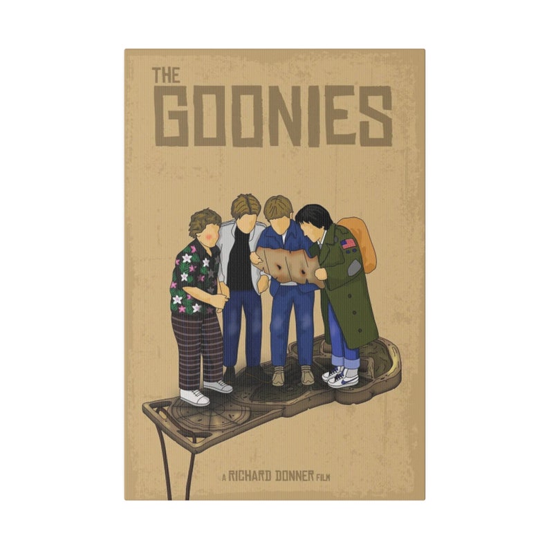 The Goonies Abstract Animated Poster Custom Canvas Wall Print - Etsy