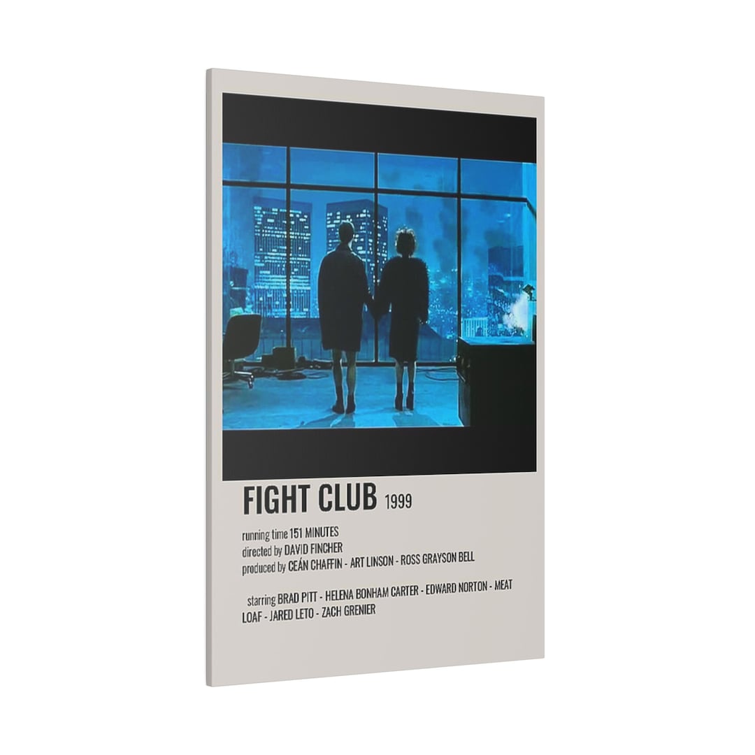 Fight Club Minimalist Movie Poster Custom Canvas Wall Print - Etsy