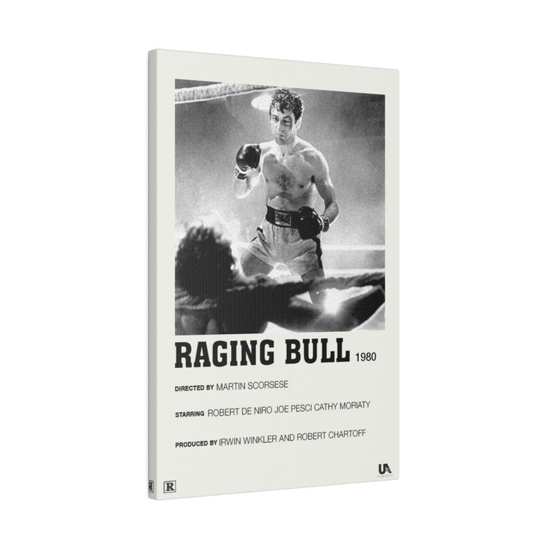 Raging Bull Minimalist Movie Poster Custom Canvas Wall Print - Etsy