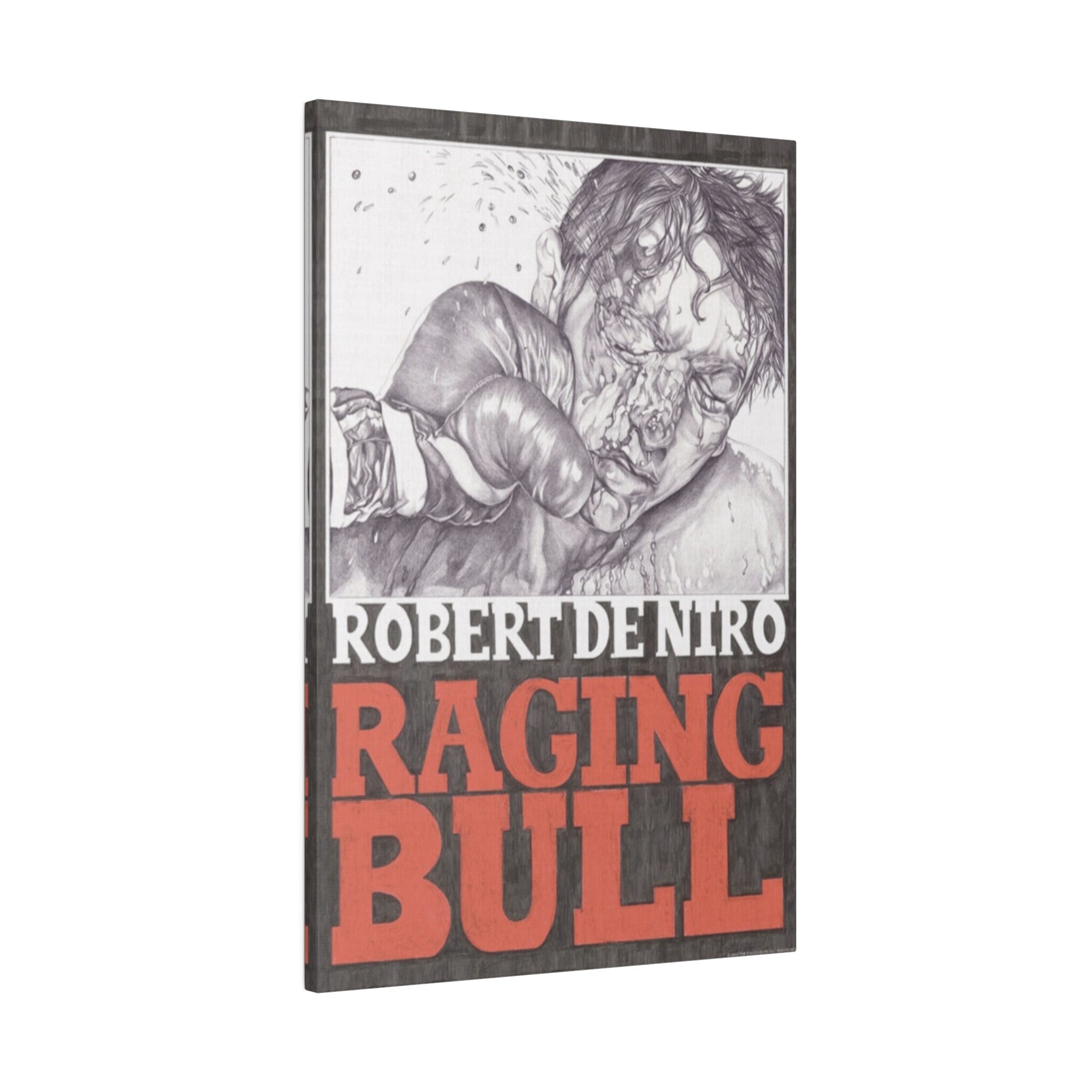 Raging Bull Sketched Poster Custom Canvas Wall Print - Etsy