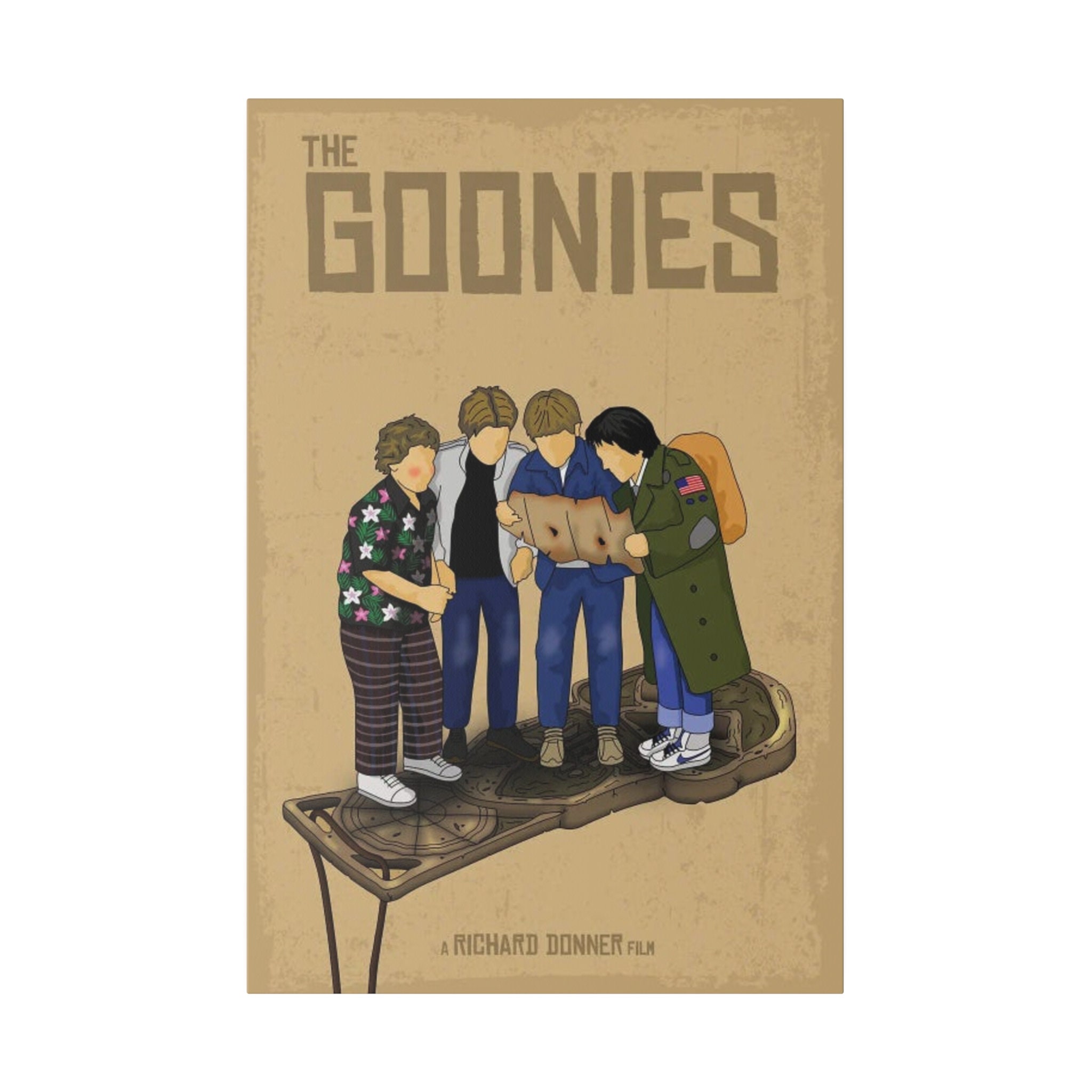 The Goonies Abstract Animated Poster Custom Canvas Wall Print - Etsy