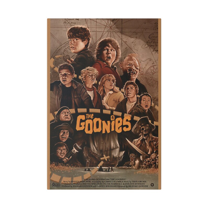 The Goonies Animated Movie Poster Custom Canvas Wall Print - Etsy
