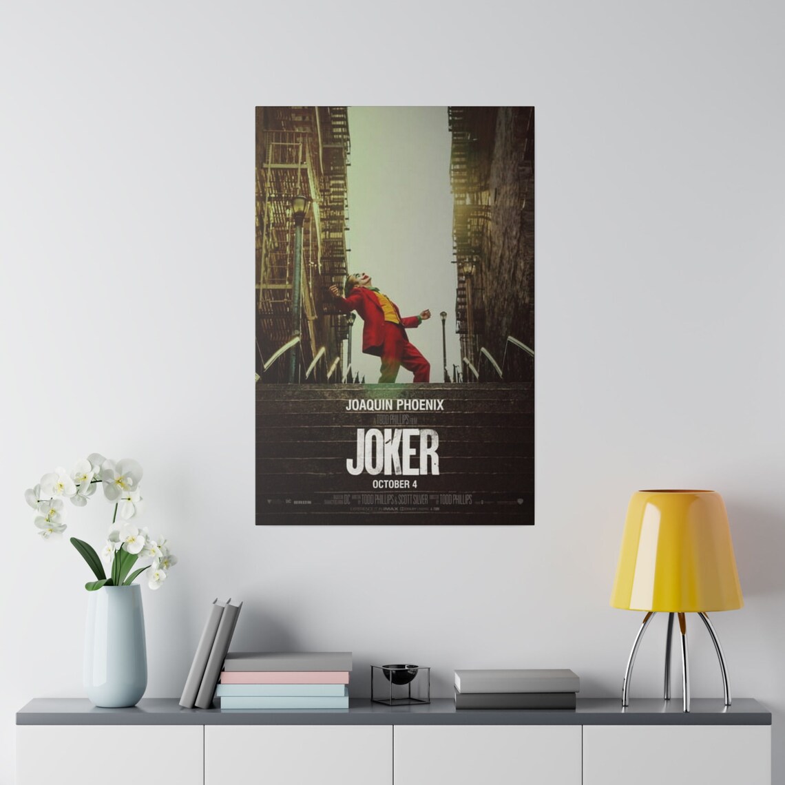 Joker Stairs Movie Poster Custom Canvas Wall Print - Etsy