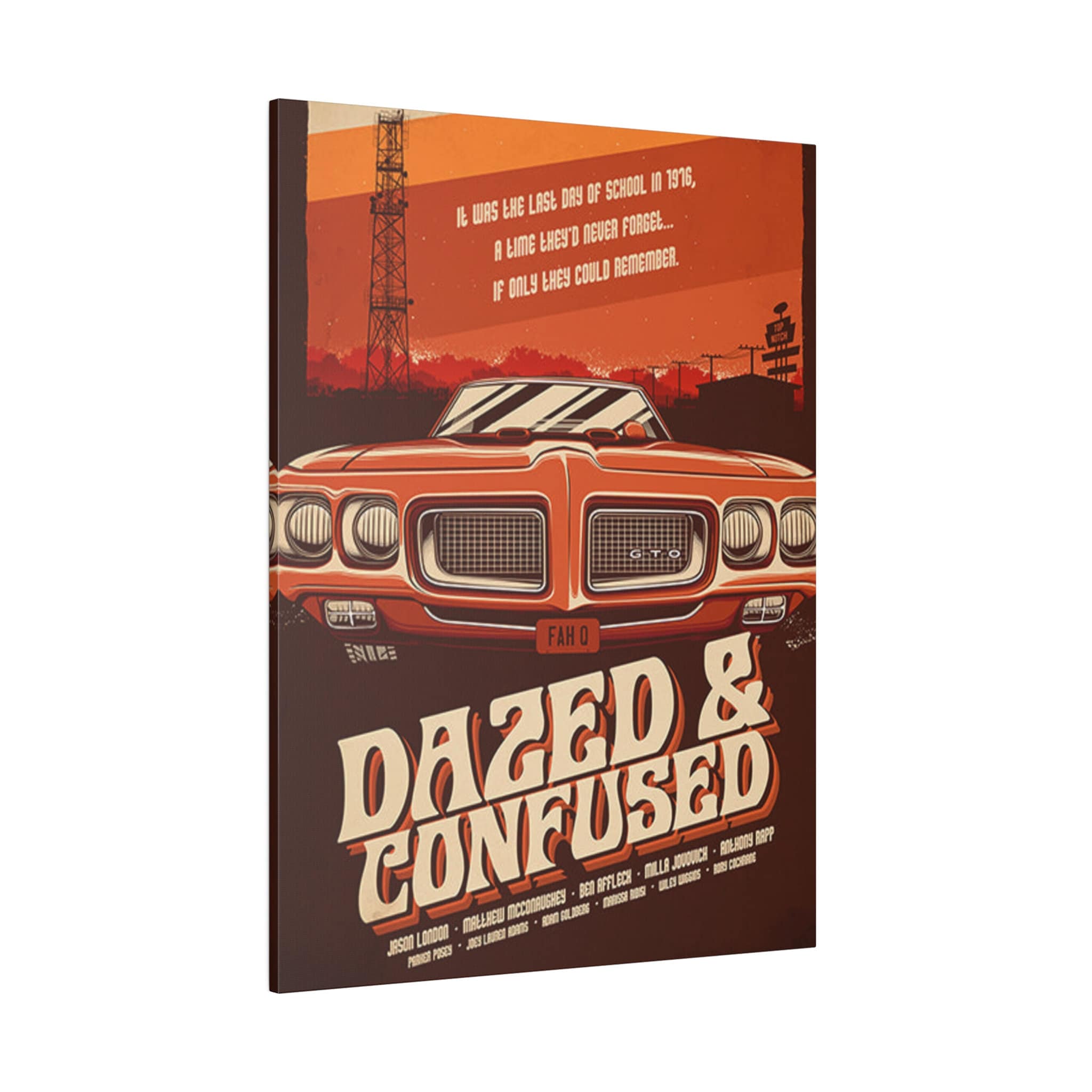 Dazed and Confused GTO Movie Poster Custom Canvas Wall Print - Etsy
