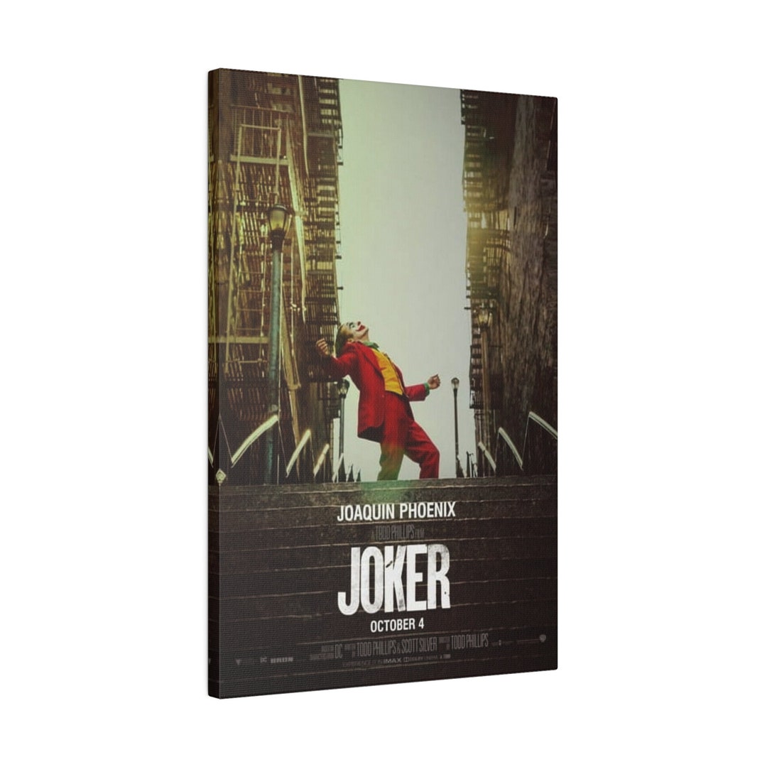 Joker Stairs Movie Poster Custom Canvas Wall Print - Etsy