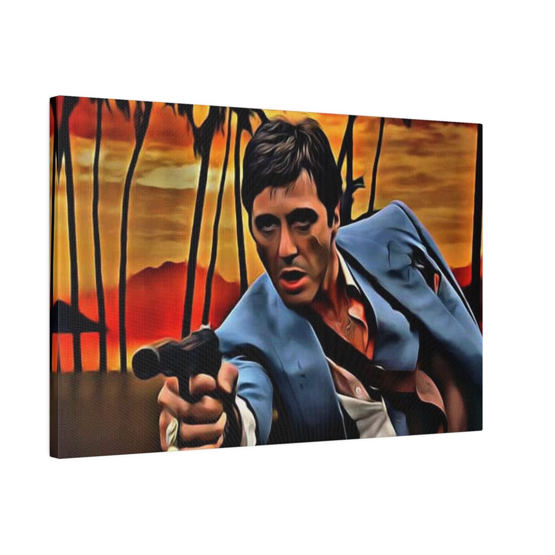 Scarface Tony Montana Animated Custom Canvas Wall Print - Etsy