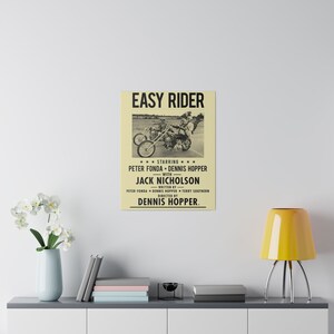 Easy Rider Classic Poster Custom Canvas Wall Print - Etsy