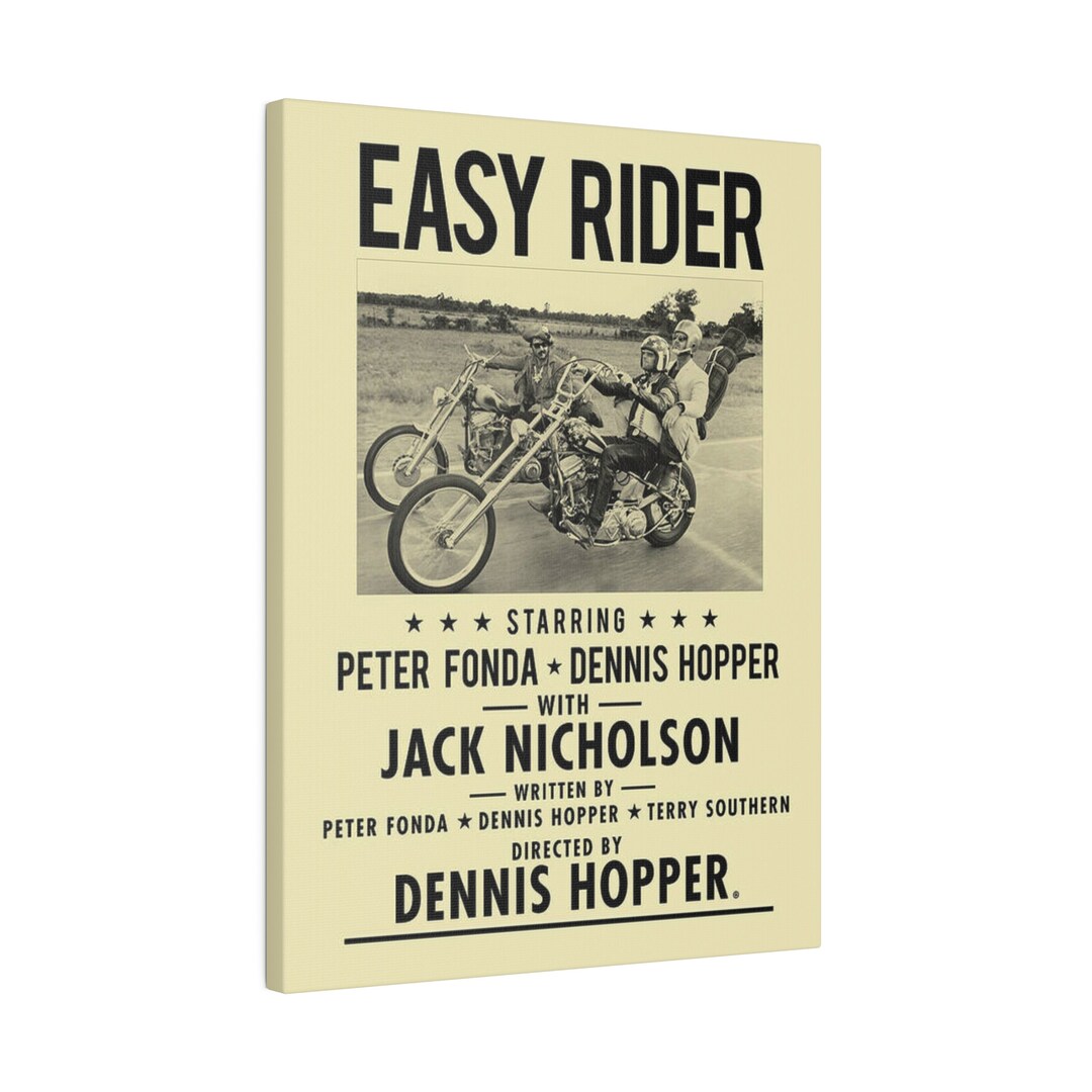 Easy Rider Classic Poster Custom Canvas Wall Print - Etsy