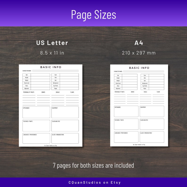 Dnd Character Sheet, Dungeons and Dragons, Custom Character, Dnd Player ...