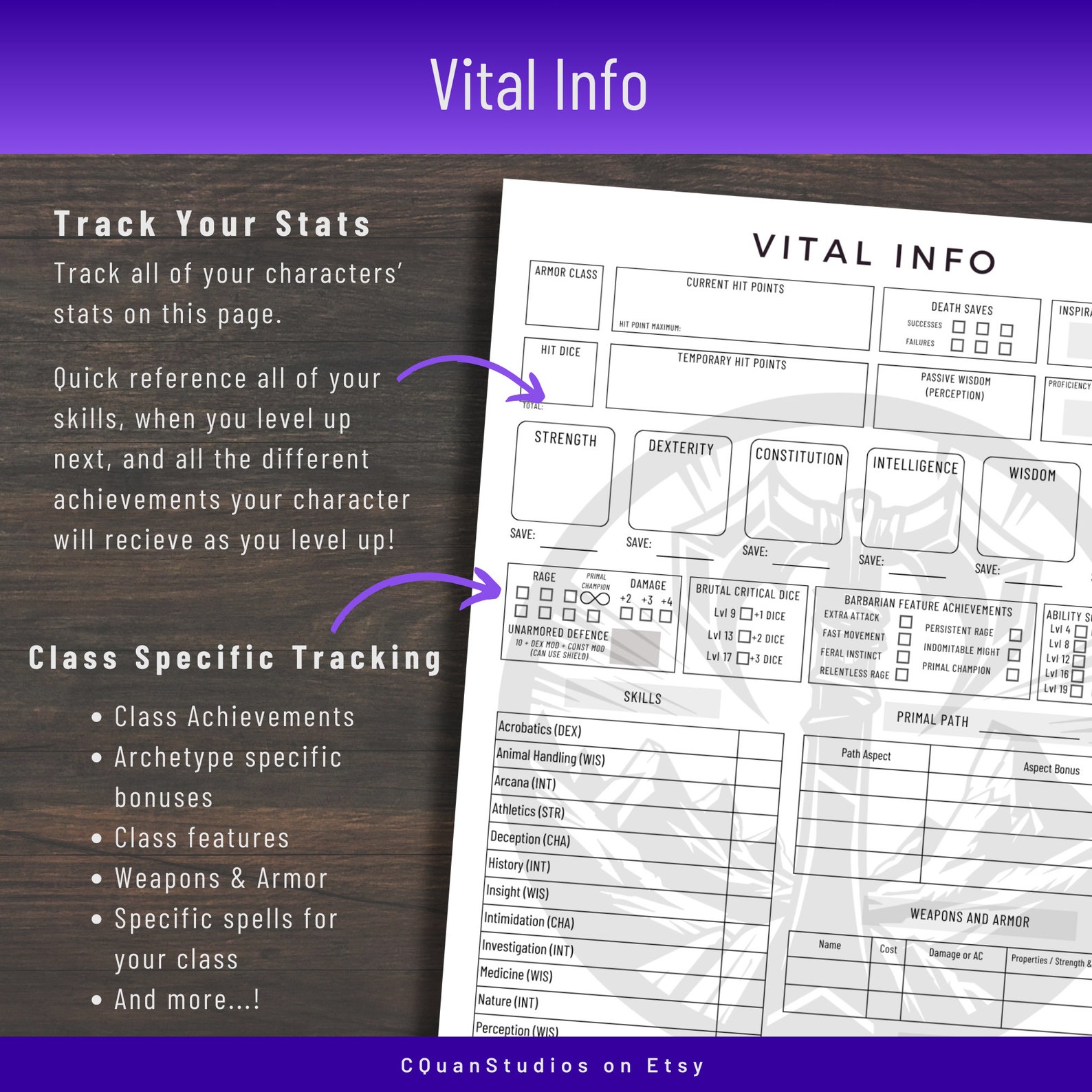 DND Character Sheet Bundle, Dnd Player Journal, Class Bundle, DM ...