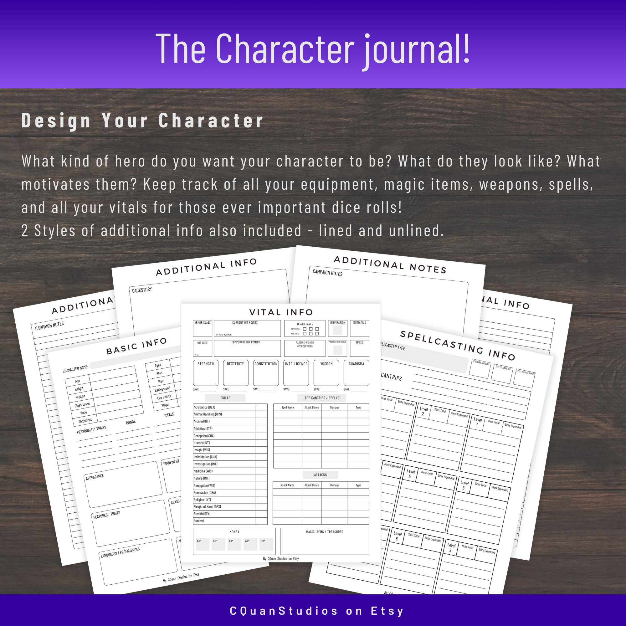 Dnd Bundle, DM Cheat Sheet, Dnd Player Guide, Custom Character, Dnd ...