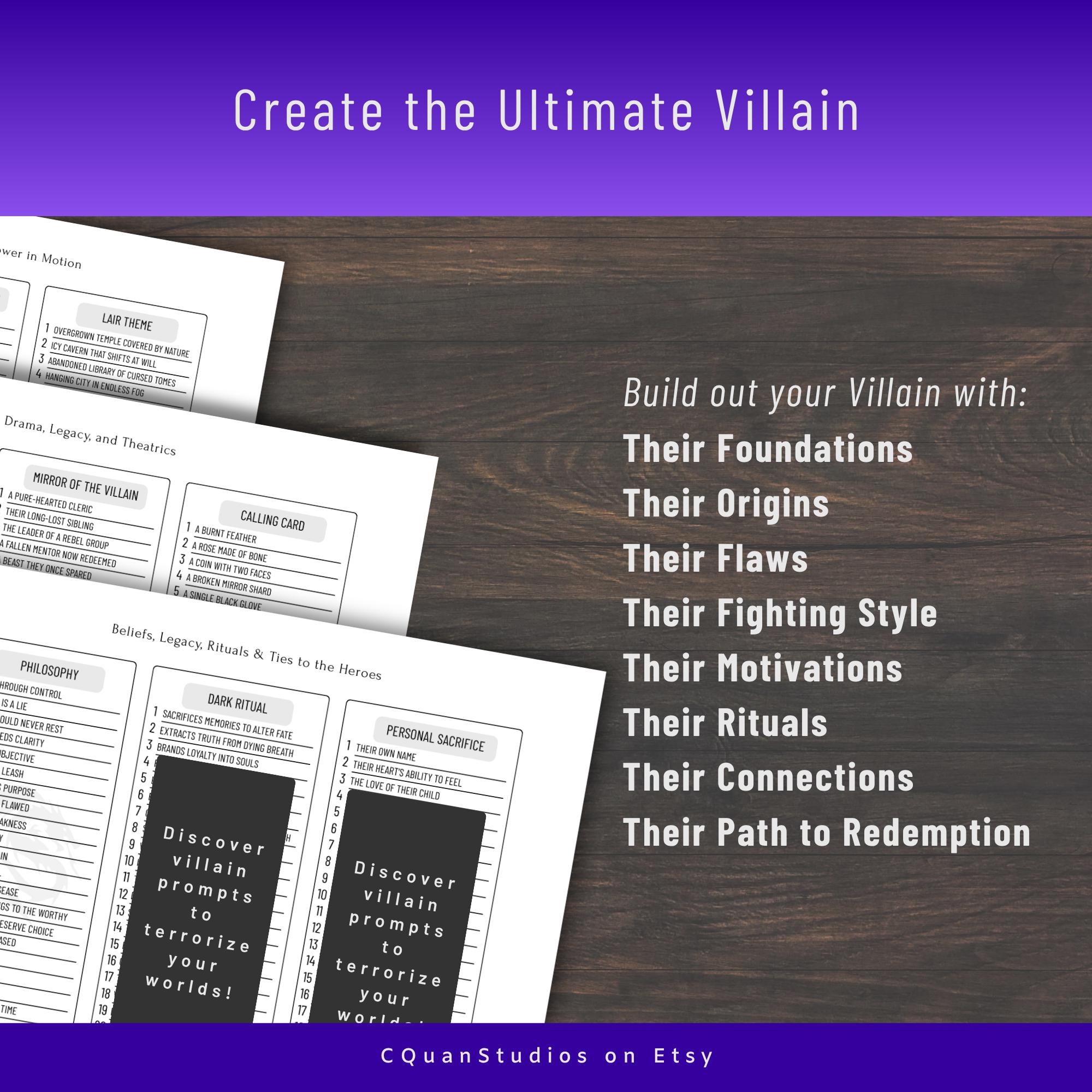 Dnd Villain Maker: TTRPG NPC Generator With Printable Cards (digital ...