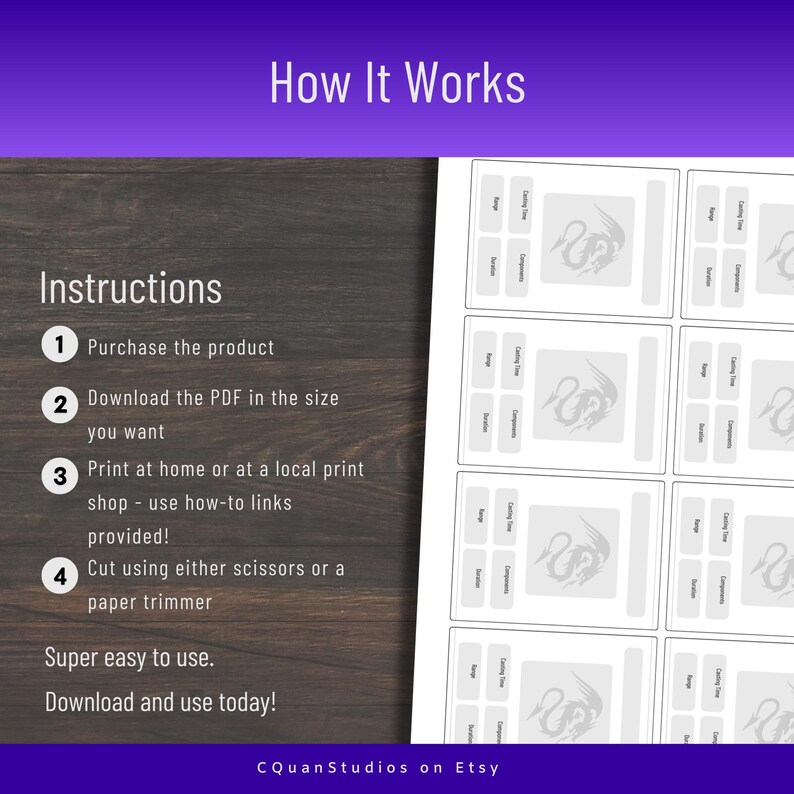 DND Blank Spell Cards: 5e Printable Template (digital Download) - Etsy