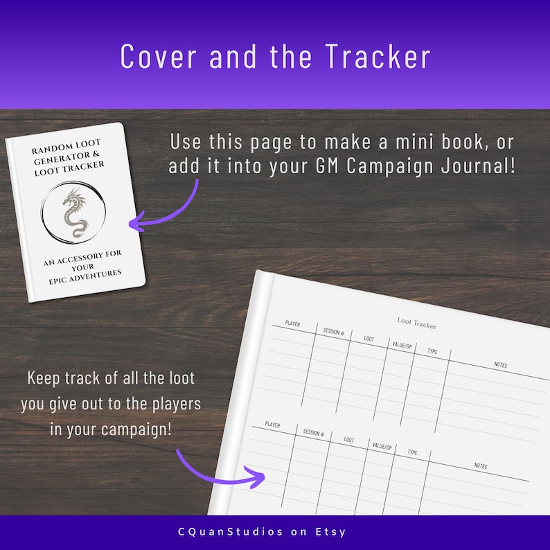 Printable Loot Tracker & Generator | Dnd GM Tool | 20 D20 Tables | 9 ...