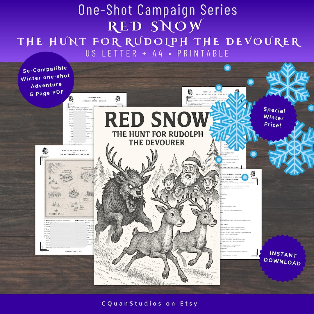 Red Snow: the Hunt for Rudolph the Devourer One-shot | D&D Holiday ...