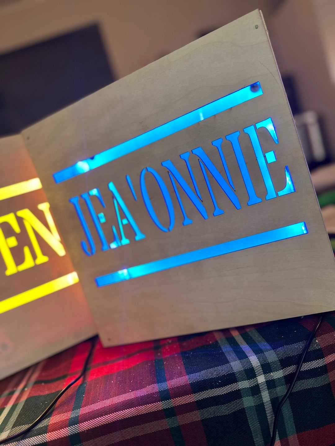 Custom Name Light Boxes - Etsy
