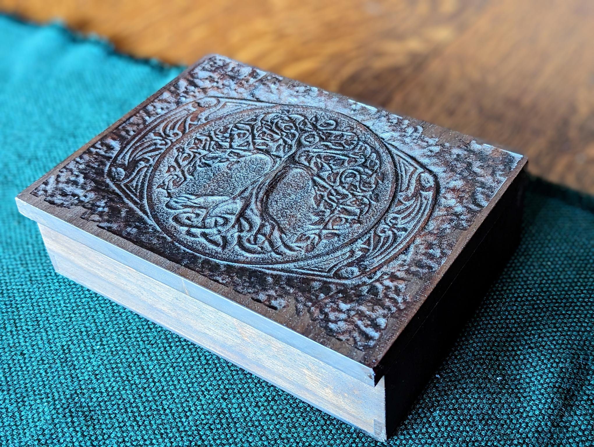 Solid Walnut Tree of Life Treasure Box - Etsy