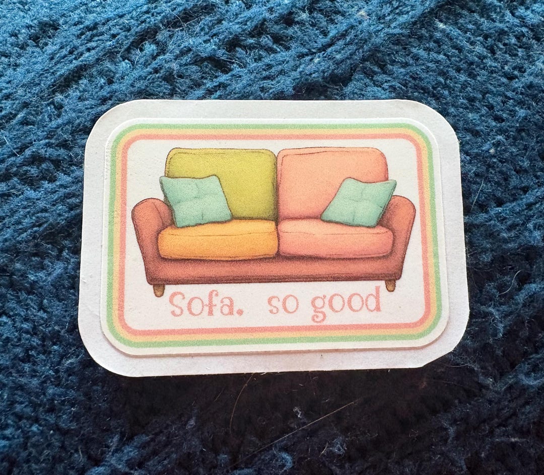 Lazy Sticker, Funny Saying, Couch Sticker - Etsy