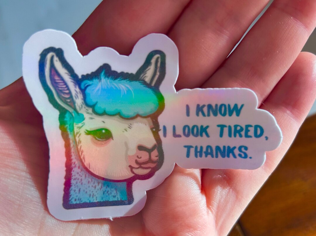 Holographic, Alpaca, Vinyl Sticker - Etsy