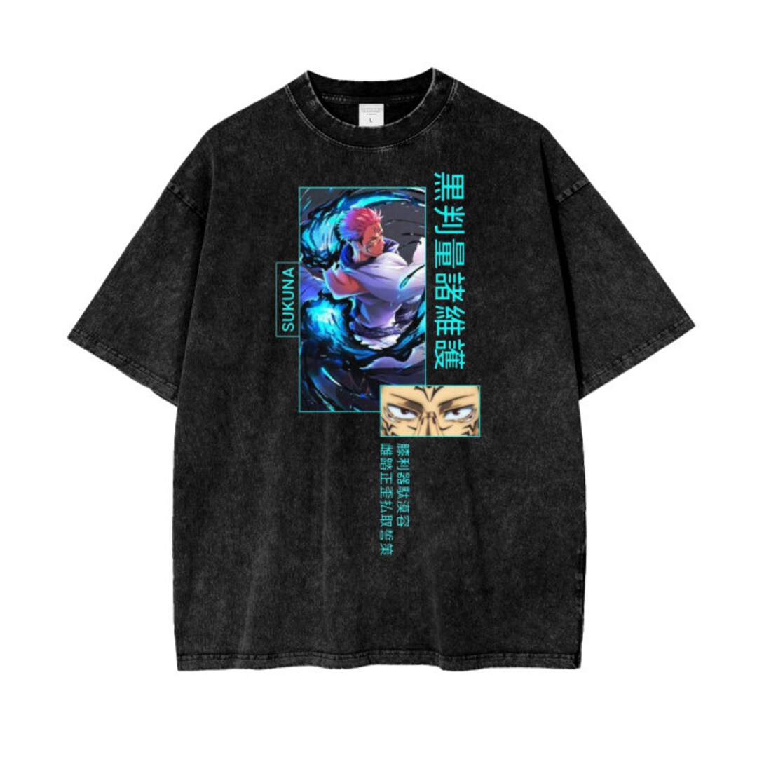 Sukuna Snow Wash T-shirt Jujutsu Kaisen Shirt Anime Tee - Etsy