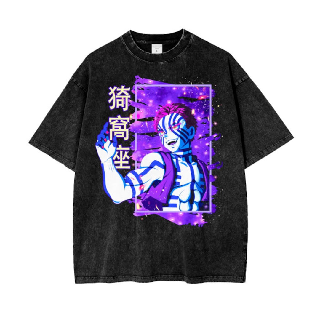 AKAZA Kimetsu No Yaiba Oversized T-shirt DEMON SLAYER Anime - Etsy