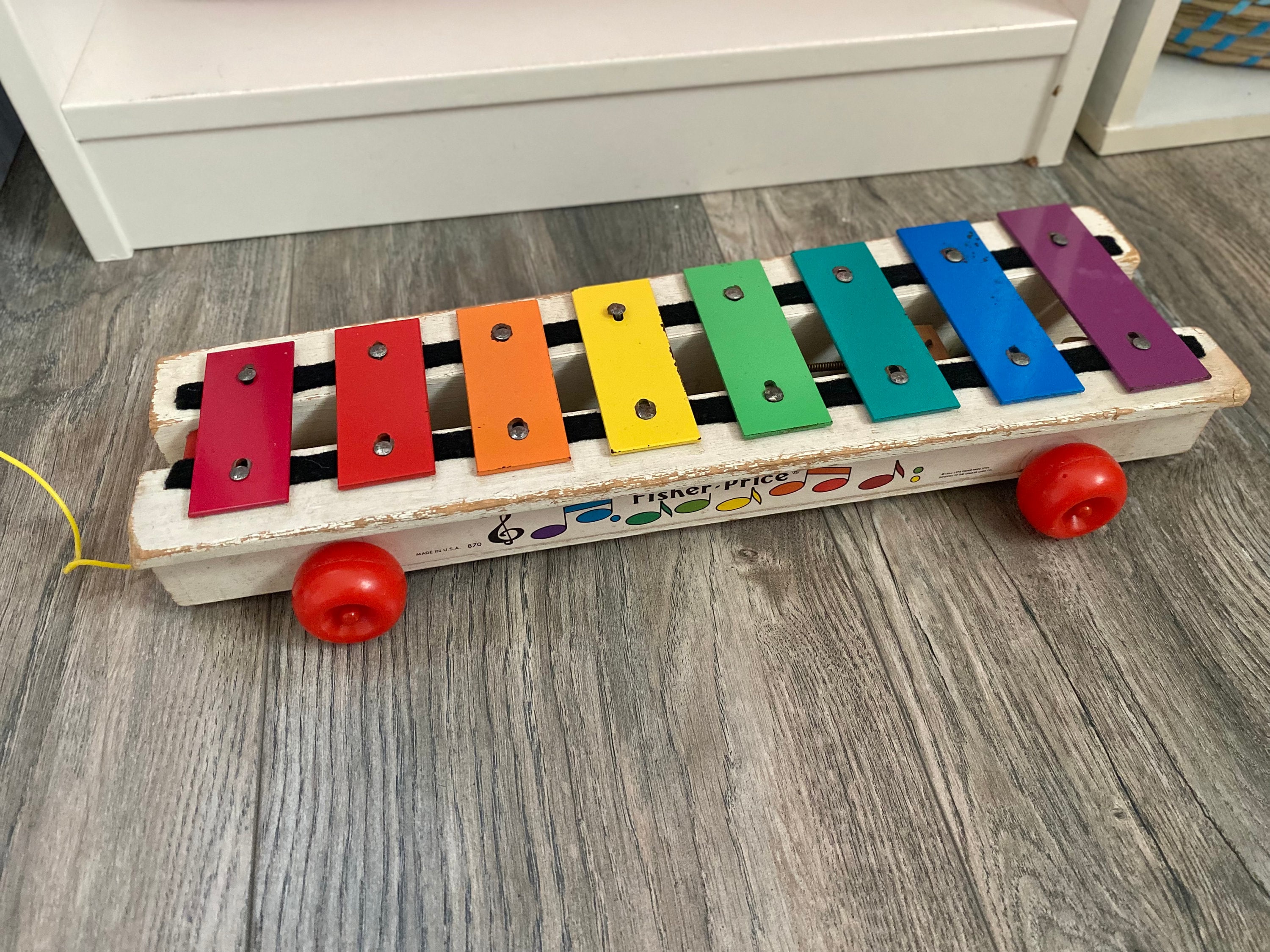 Vintage Fisher Price Xylophone Pull Toy - Etsy