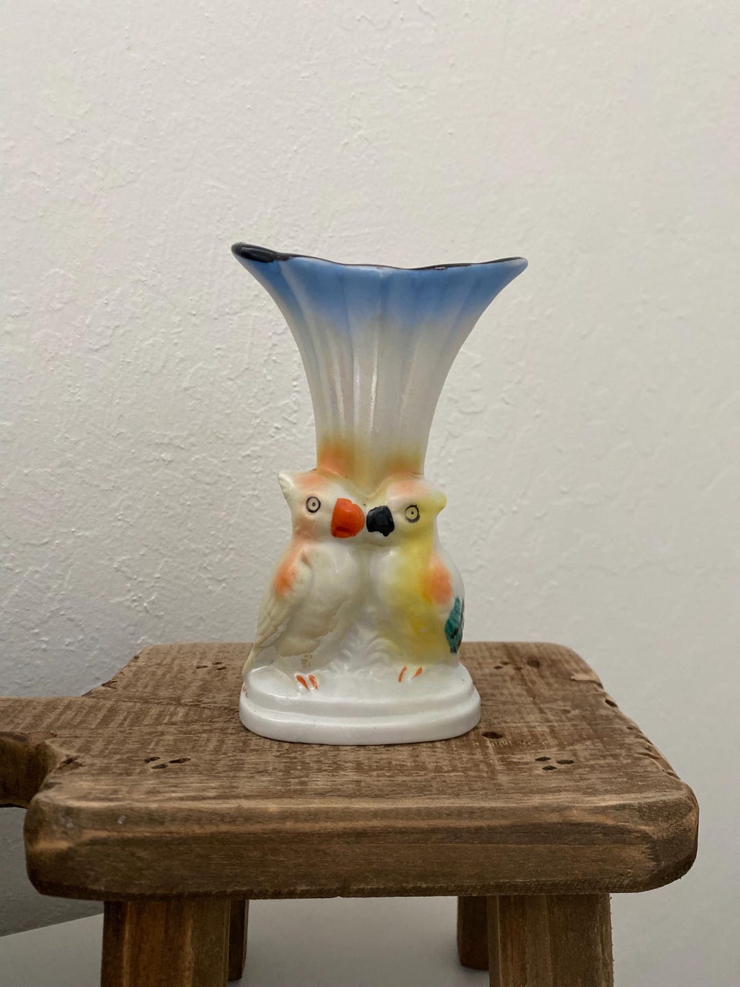 Vintage Miniature Vase With Two Cockatoo Birds, Made in Japan - Etsy
