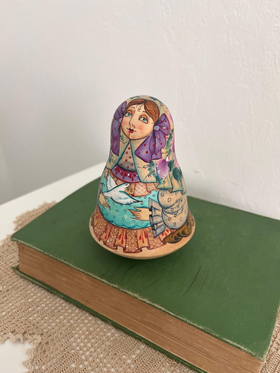 Russian Folk Art Roly Poly Tilting Doll - Etsy