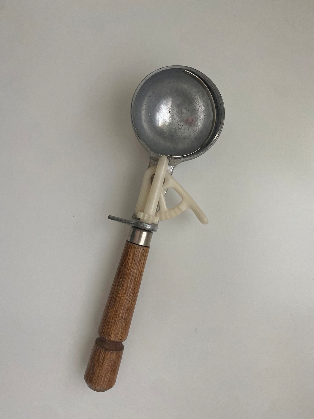 Vintage Ice Cream Scoop With Wood Handle - Etsy
