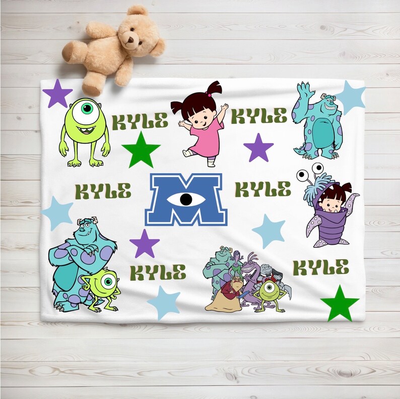 Monster Inc Baby Blanket Customized - Etsy