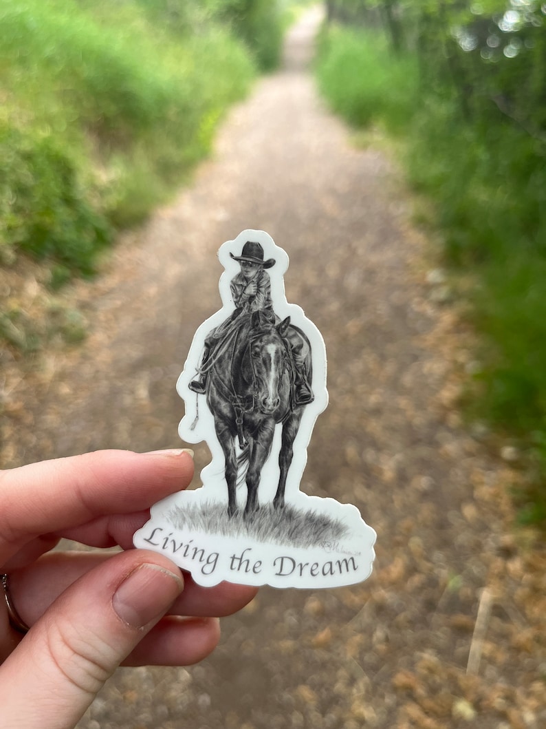 Cowboy Sticker L Western Sticker, Cowboy Decal, Water Cup Sticker ...