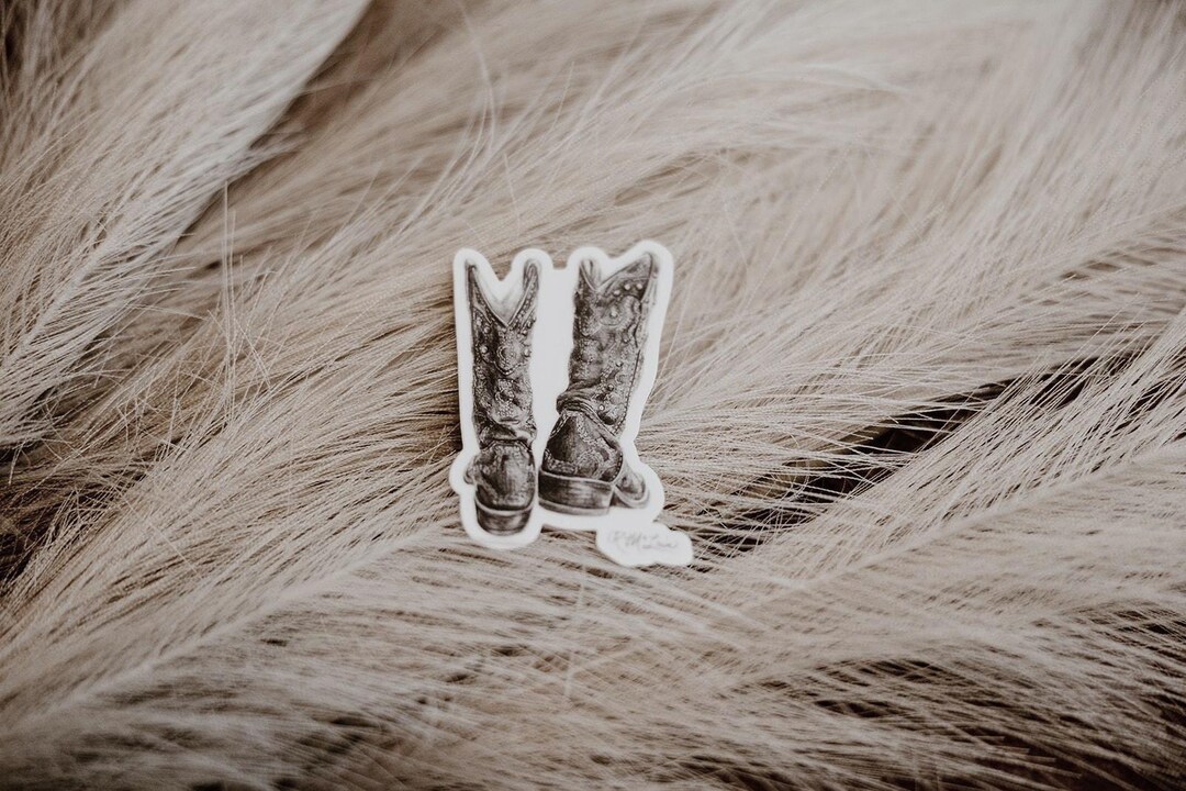 Cowboy Boots Sticker | Cowboy Boots | Western Sticker | Equine Art Gift ...