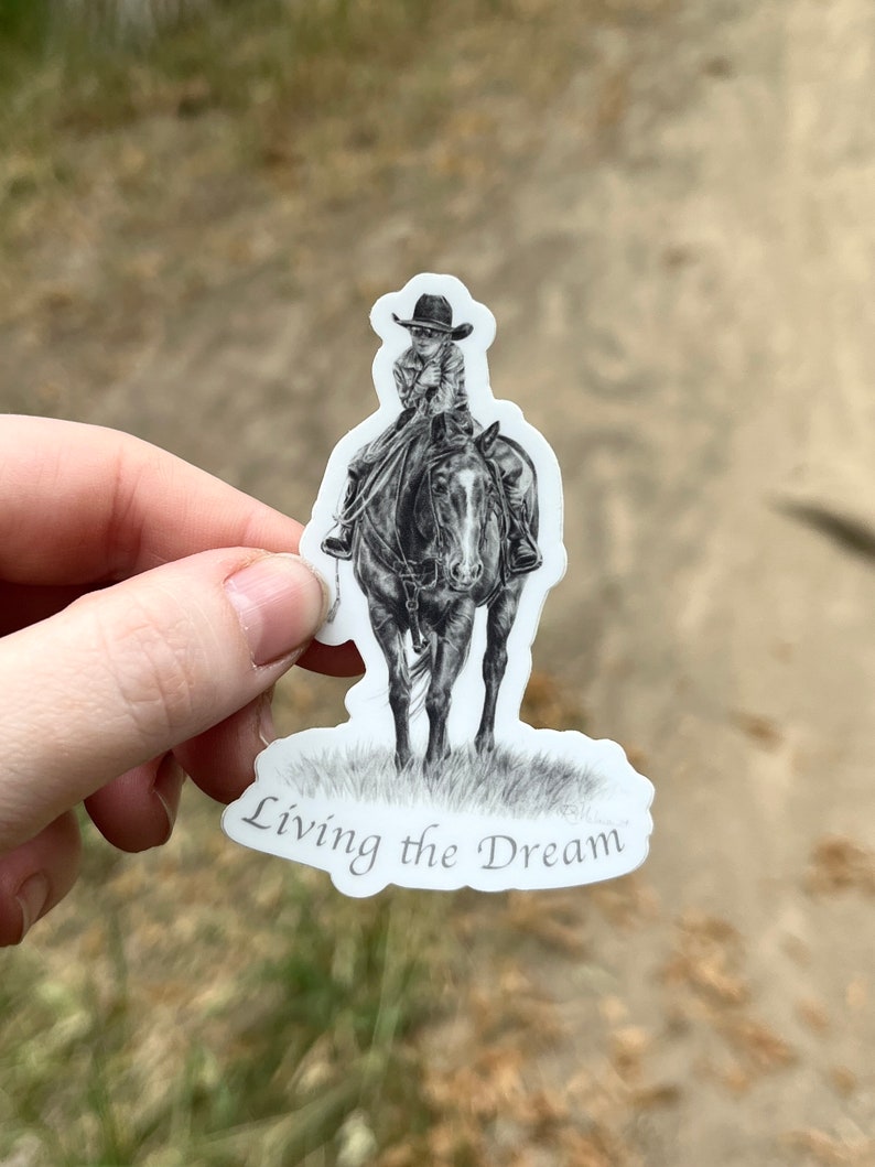 Cowboy Sticker L Western Sticker, Cowboy Decal, Water Cup Sticker ...