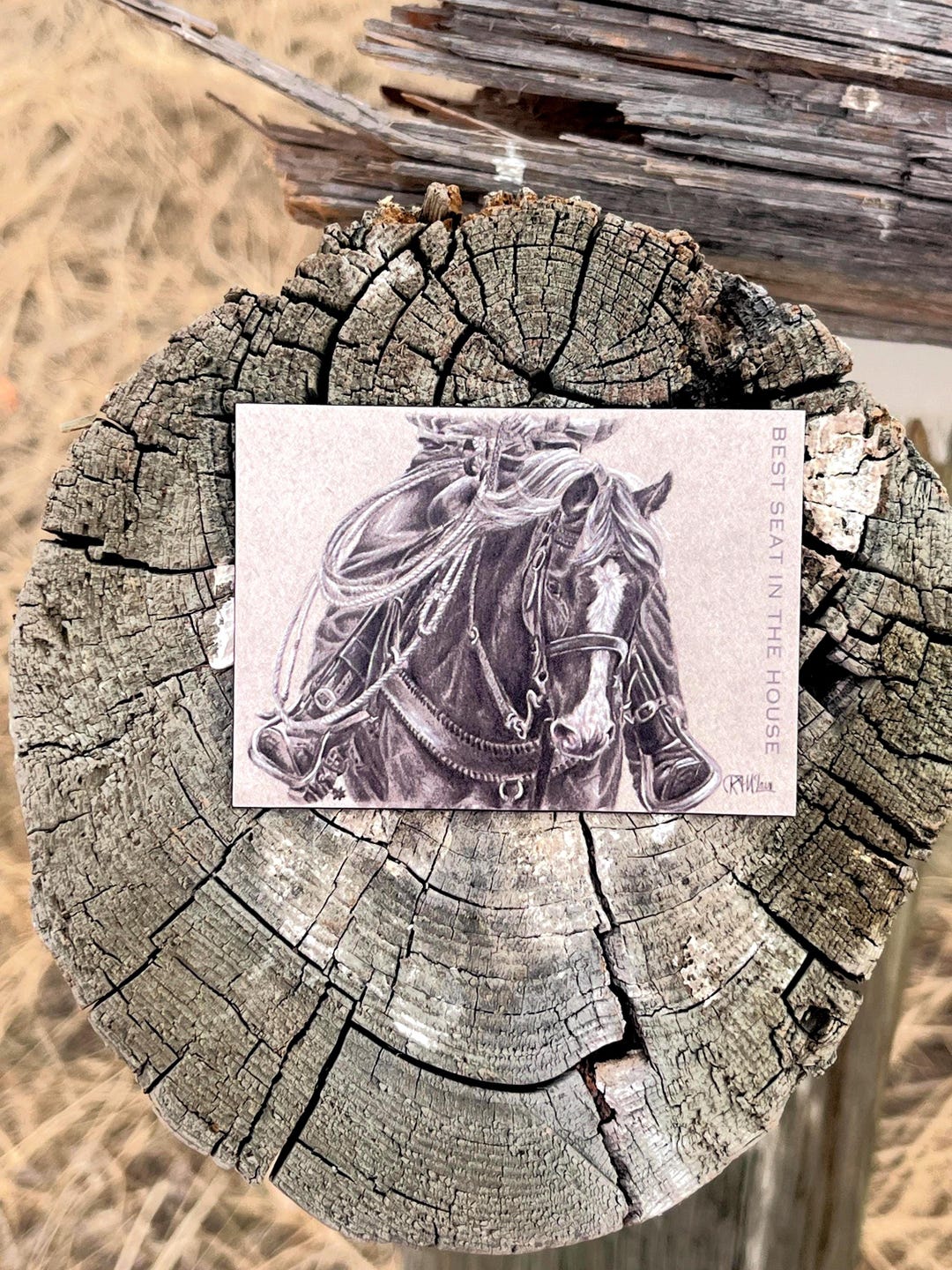 Ranch Horse Art Magnet: Working Horse Pencil Drawing - Etsy