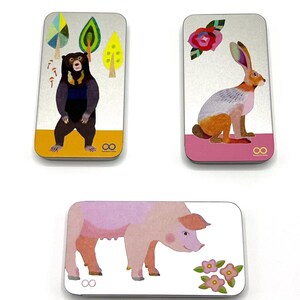Sewing Notions Tin Box-cute Animal Pocket Tin-metal Storage Tin-slider ...