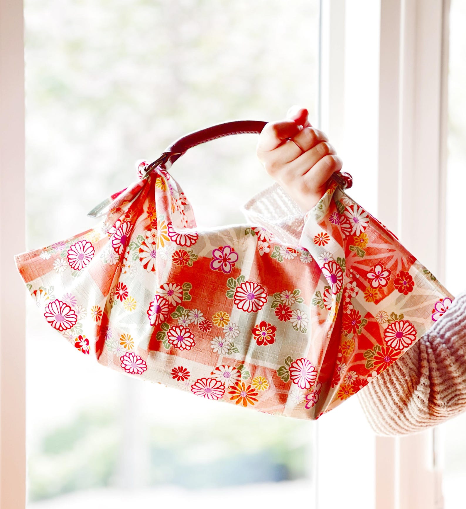 Leather Furoshiki Bag Handle: Japanese Knot Bag Strap, Made in Japan - Etsy