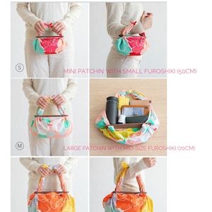 Furoshiki Patchin Bag Handle: Japanese Wooden Magnetic Clasp - Scarf ...